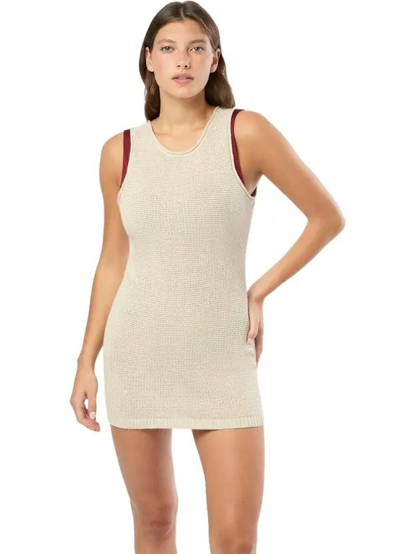 Onia Linen Knit Mini Dress - Birch