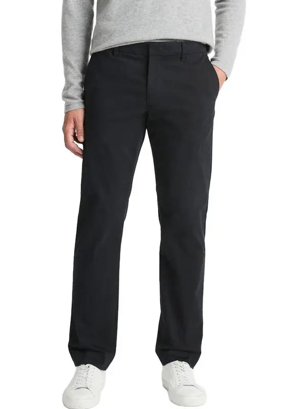 Vince Dylan Peached Stretch Cotton Chinos - Black