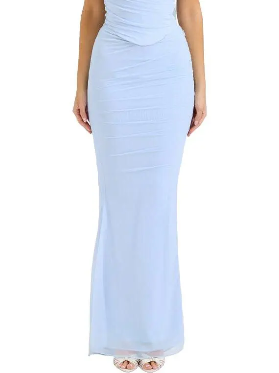 House Of Cb Cassidy Ruched Maxi Skirt - Skyride
