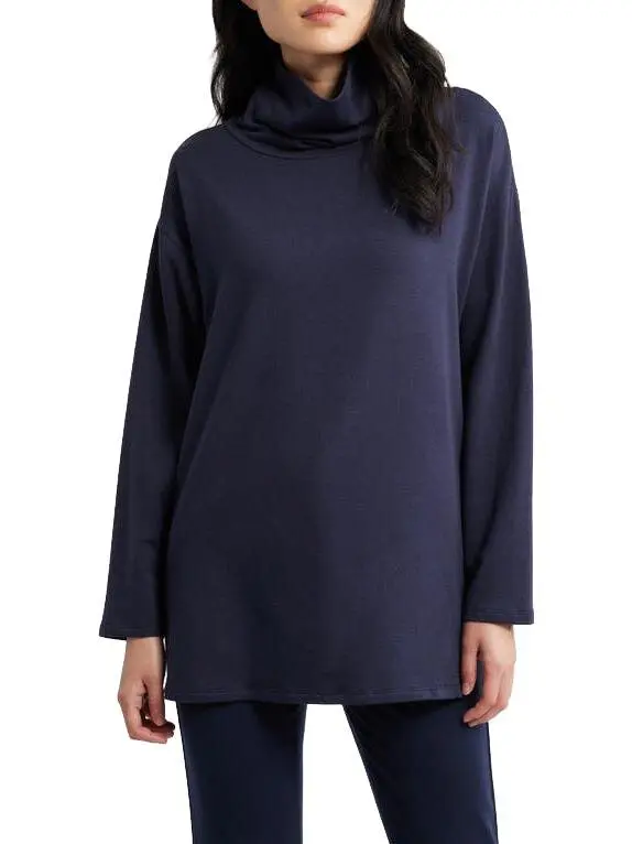 Eileen Fisher Cowl Neck Knit Top - Ink