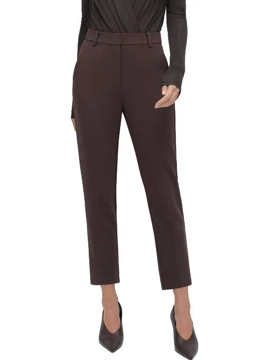FAVORITE DAUGHTER High-waist Ankle Cigarette Pants - Espresso