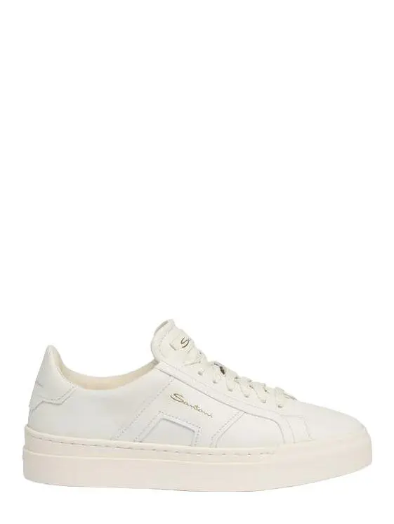 Santoni Dbs Double Buckle Sneakers - White