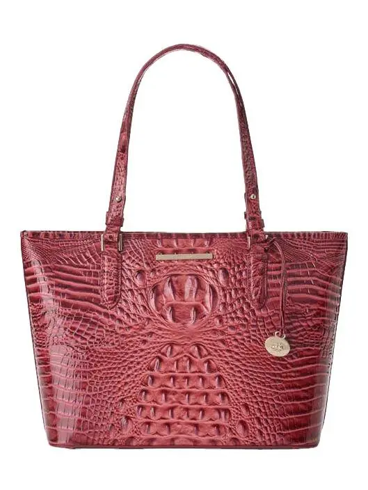 Brahmin Medium Asher Croc Embossed Leather Tote - Coquette Ombre Melbourne