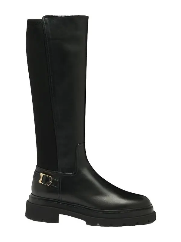 Santoni Leather Boots - Black