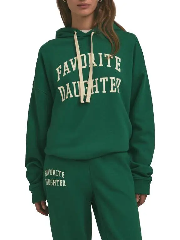 FAVORITE DAUGHTER Collegiate Graphic Hoodie - Emerald