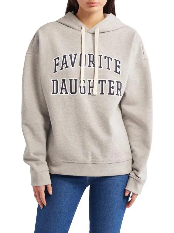 FAVORITE DAUGHTER Collegiate Graphic Hoodie - Heather Grey