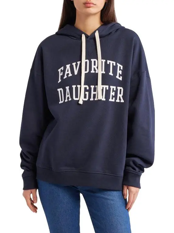 FAVORITE DAUGHTER Collegiate Graphic Hoodie - Navy