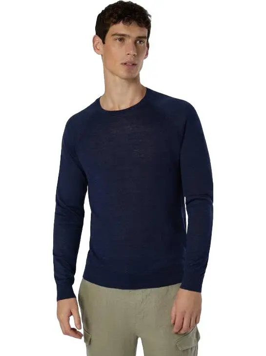 Onia Linen Raglan Sweater - Deep Navy