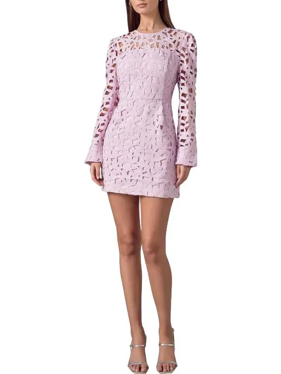 Endless Rose Floral Lace Mini Dress - Lilac