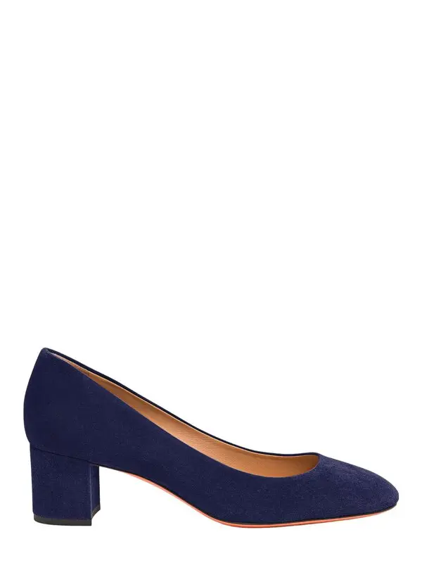 Santoni Seta Suede Adriatico Pumps - Blue