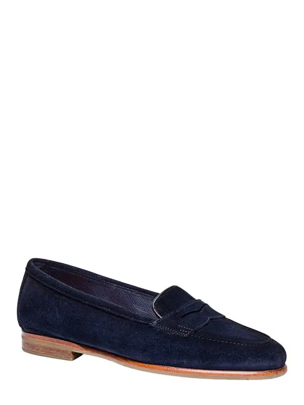 Santoni Carla Suede Loafer - Blue