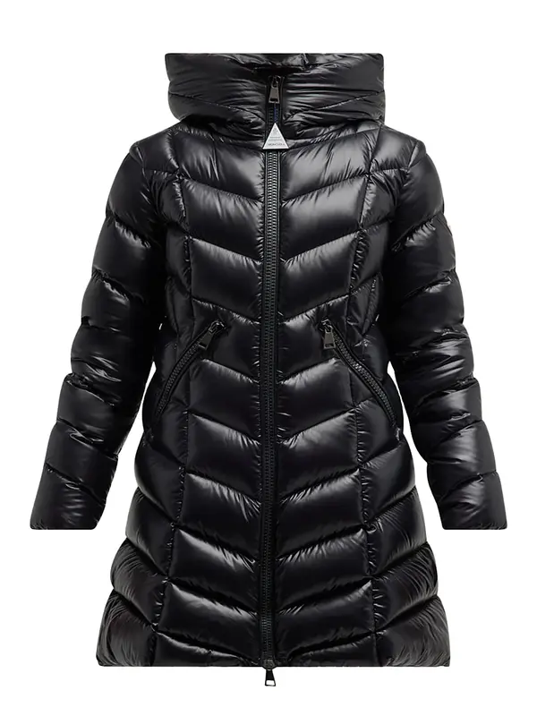 Moncler Marus Long Chevron-quilted Jacket - Black