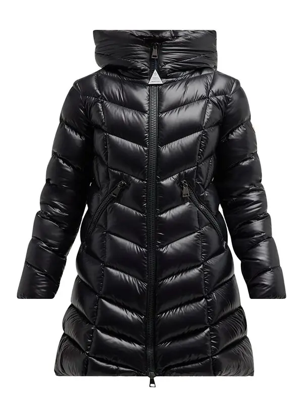 Moncler Marus Long Chevron-quilted Jacket - Black