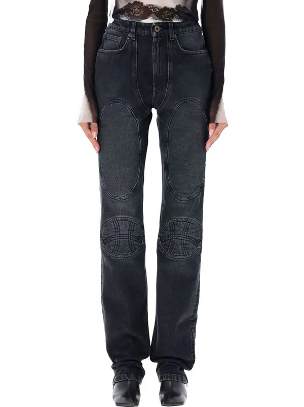 Jean Paul Gaultier Straight Leg Jeans - Black