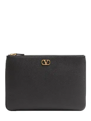 Valentino Garavani Vlogo Signature Clutch Bag - Black