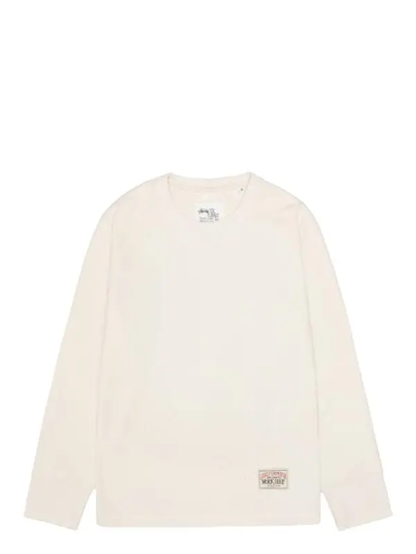 StÜssy X Our Legacy Work Shop Thermal Longsleeve - Cream Compact Cotton