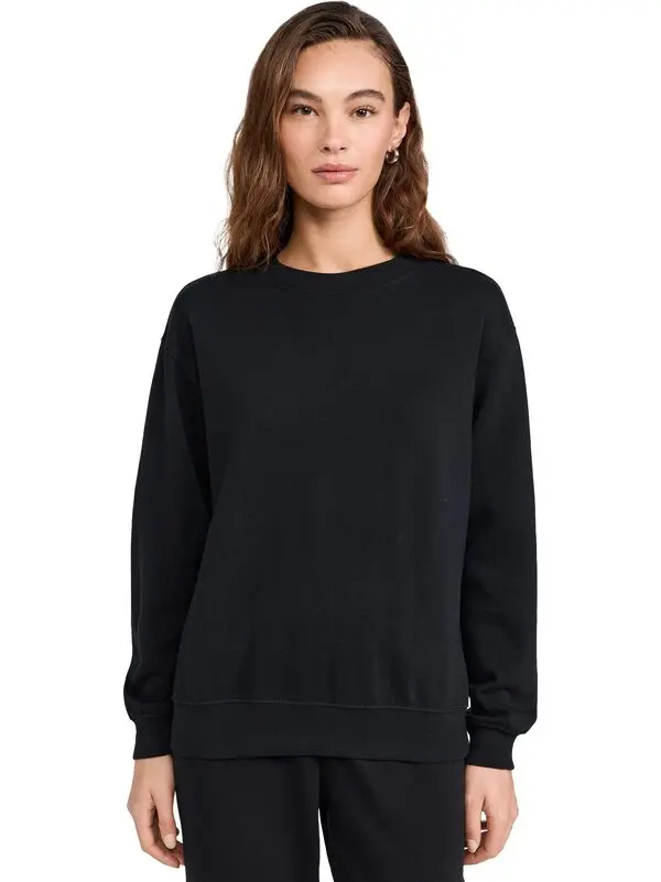 Z Supply Crewneck Fleece Sweatshirt - Black