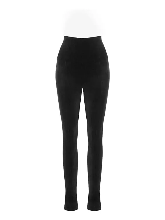 MISTRESS ROCKS Hermitage Flared-leg High-rise Stretch-jersey Leggings - Black Velvet