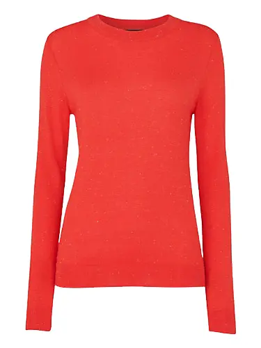 Whistles Metallic-weave Woven Top - Red