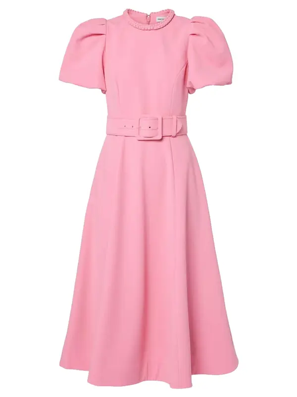 Rebecca Vallance Rosita Puff-sleeve Midi Dress - Pink