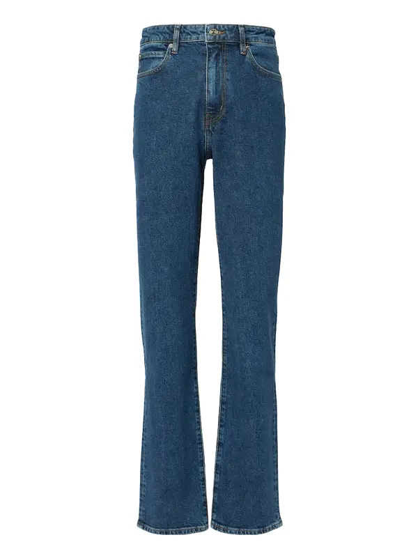 FRAME The Ruler High-rise Straight Jeans - Blue