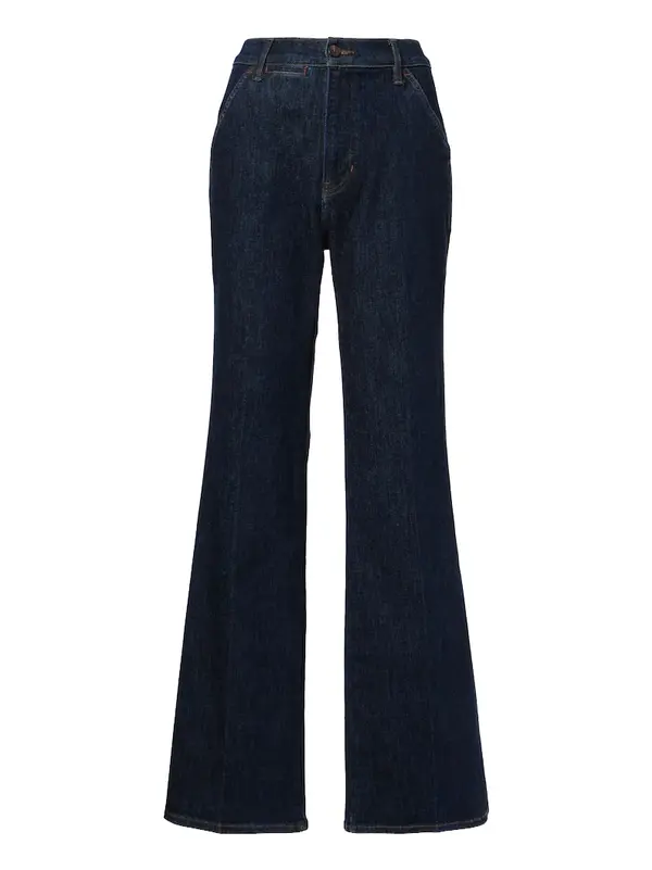 Veronica Beard Crosbie High-rise Wide-leg Jeans - Blue
