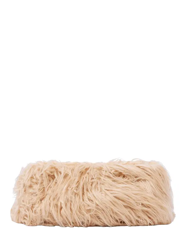 Dries Van Noten Faux Fur Clutch - Neutrals