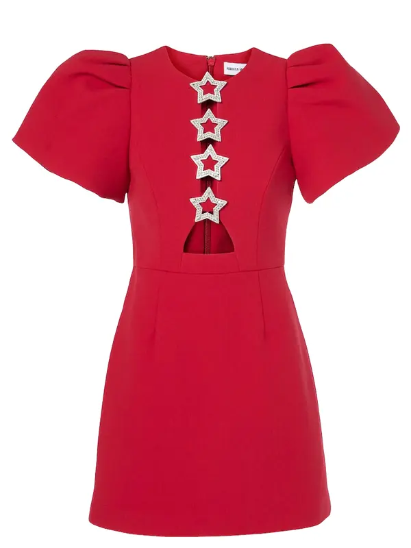 Rebecca Vallance Akari Puff-sleeve Minidress - Red