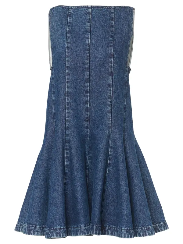 Khaite Mags Denim Mini Dress - Blue