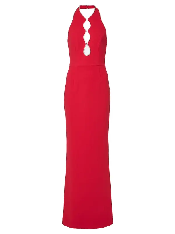 Rebecca Vallance Akari Embellished Gown - Red