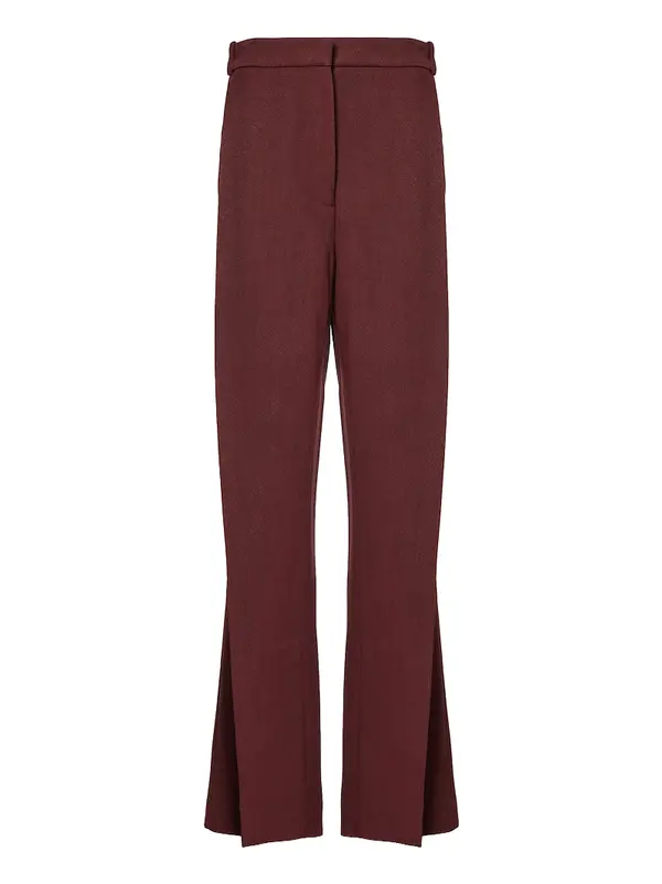 Tove Gabrielle Wide-leg Trousers - Burgundy