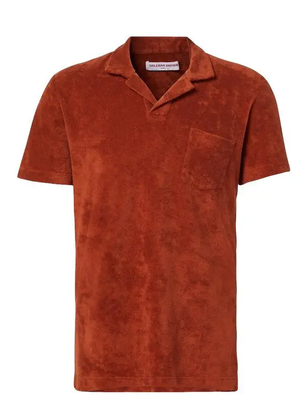 Orlebar Brown Cotton Terry Polo Shirt - Red