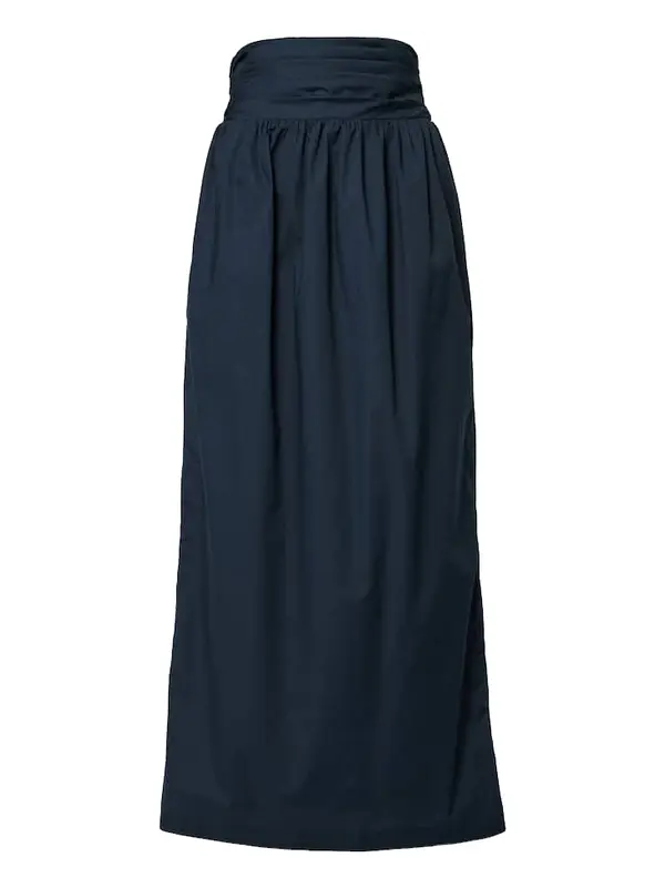 ADRIANA DEGREAS Cotton Maxi Skirt - Blue