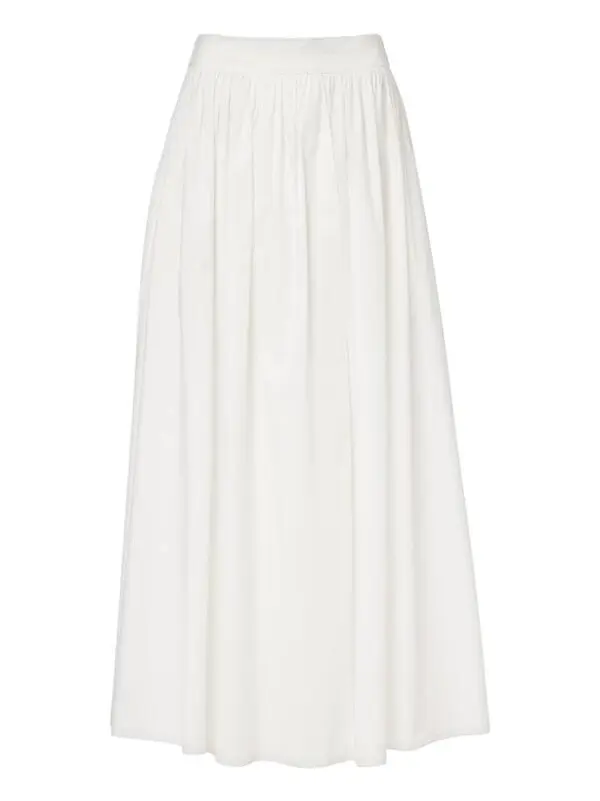 ADRIANA DEGREAS Cotton Maxi Skirt - White