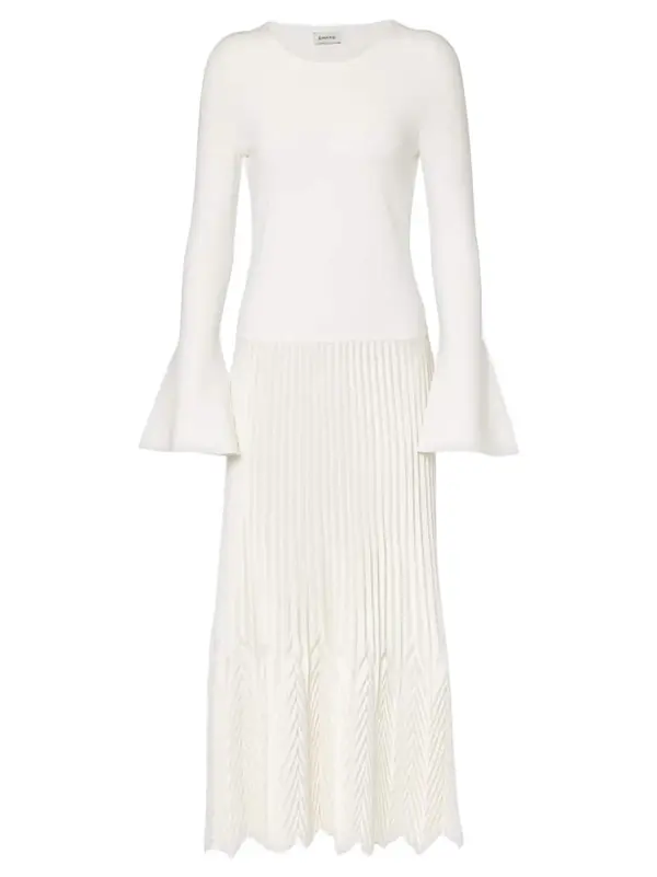 Simkhai Damoni Pleated Midi Dress - White