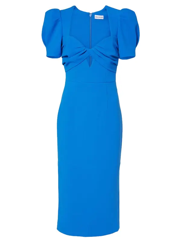 Rebecca Vallance Antonella Cutout Crêpe Midi Dress - Blue