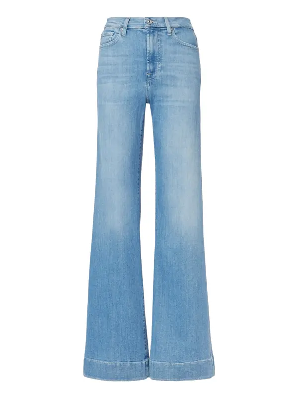 7 For All Mankind High-rise Wide-leg Jeans - Blue