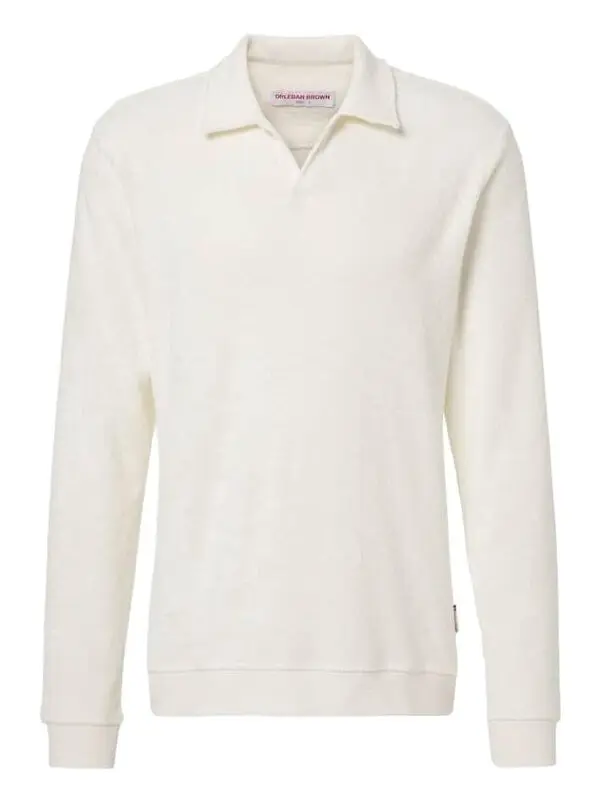 Orlebar Brown Cotton Terry Polo Sweater - White