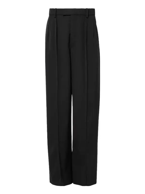 Wardrobe.NYC X Rhw Web Wool Wide-leg Pants - Black