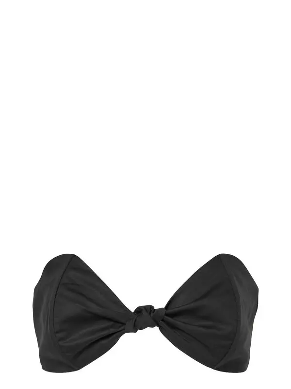 ADRIANA DEGREAS Cotton Bandeau Top - Black