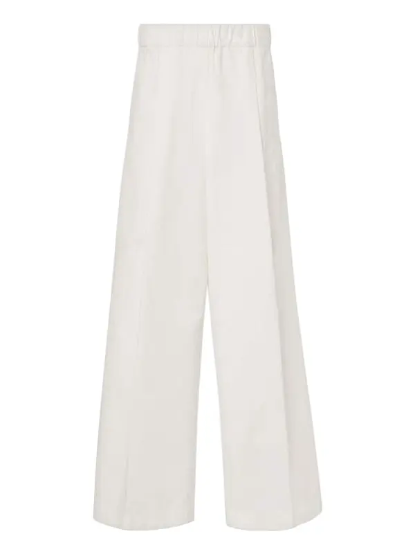 Dries Van Noten High-rise Wide-leg Pants - White