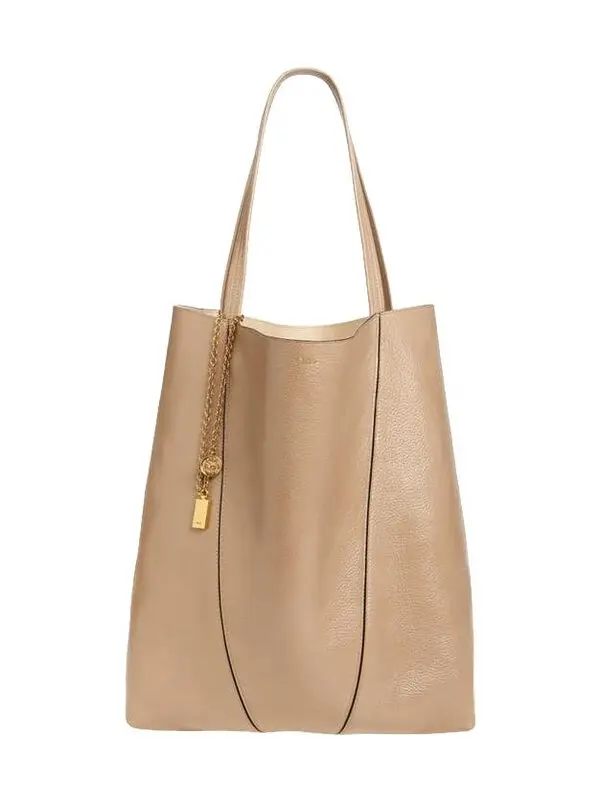 Chloé Large Spin Leather Tote - Boyish Brown