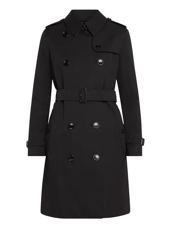 Burberry Kensington Belted Trench Coat - Black