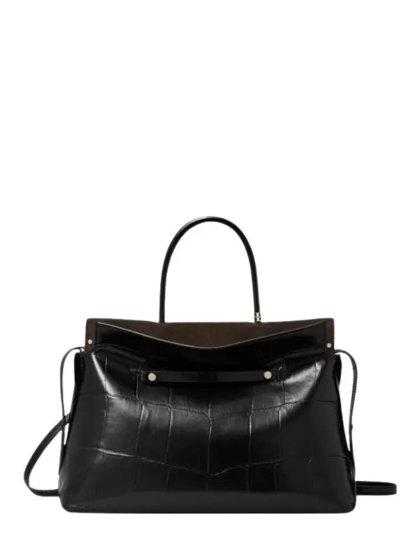 Tory Burch - Tory Burch Mercer Large Croc-Embossed Satchel