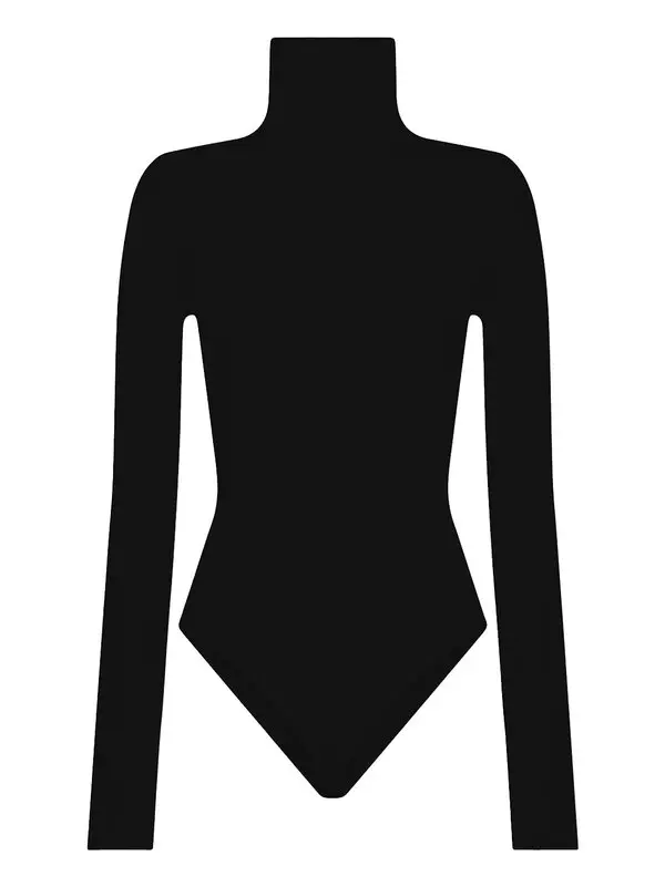 Wolford Colorado Turtleneck Thong Bodysuit - Black