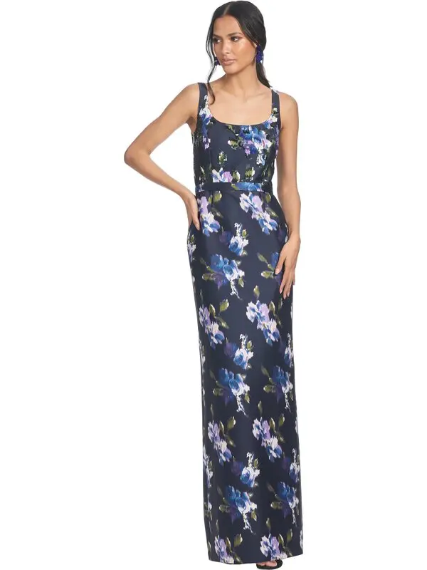 Sachin & Babi Lana Floral Gown - Midnight Corsage