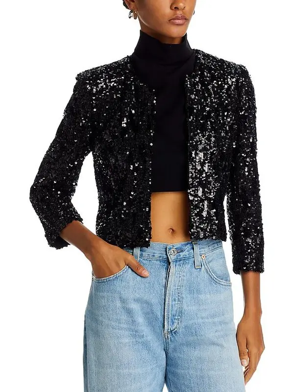 Generation Love Adalee Sequined Jacket - Black