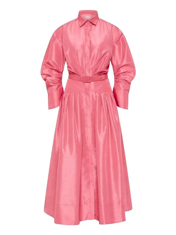 Rebecca Vallance Pleated Midi Dress - Pink