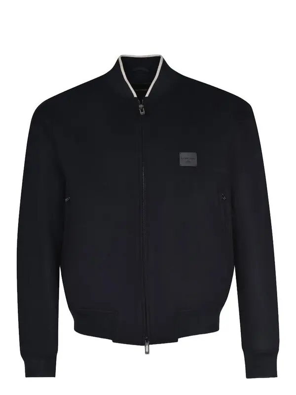 Emporio Armani Wool-cashmere Blend Jacket - Blue