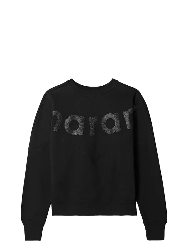 MARANT ETOILE Houston Glittered Sweatshirt - Black